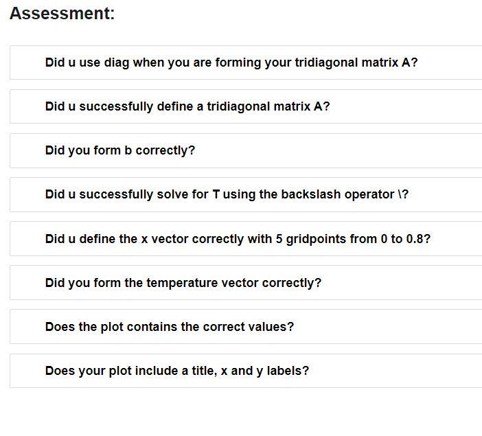 Need help with this MATLAB Grader assignment - "1D | Chegg.com