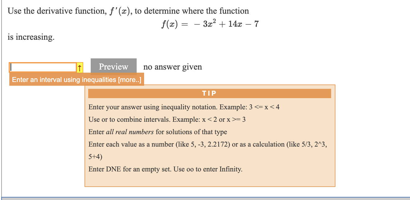 Solved Use the derivative function, f'(x), to determine | Chegg.com