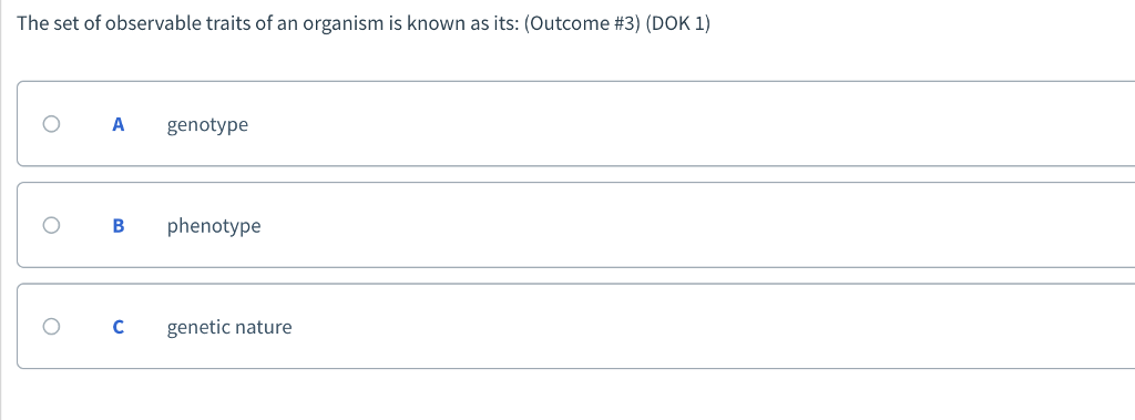 Solved The set of observable traits of an organism is known | Chegg.com
