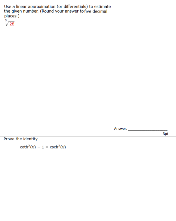 Solved Use a linear approximation (or differentials) to | Chegg.com