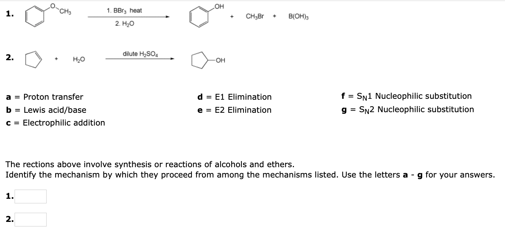 Solved ОН 1. CF3CO2H at Oº EtOH 2. NaOEt NaCl + HOE a = | Chegg.com
