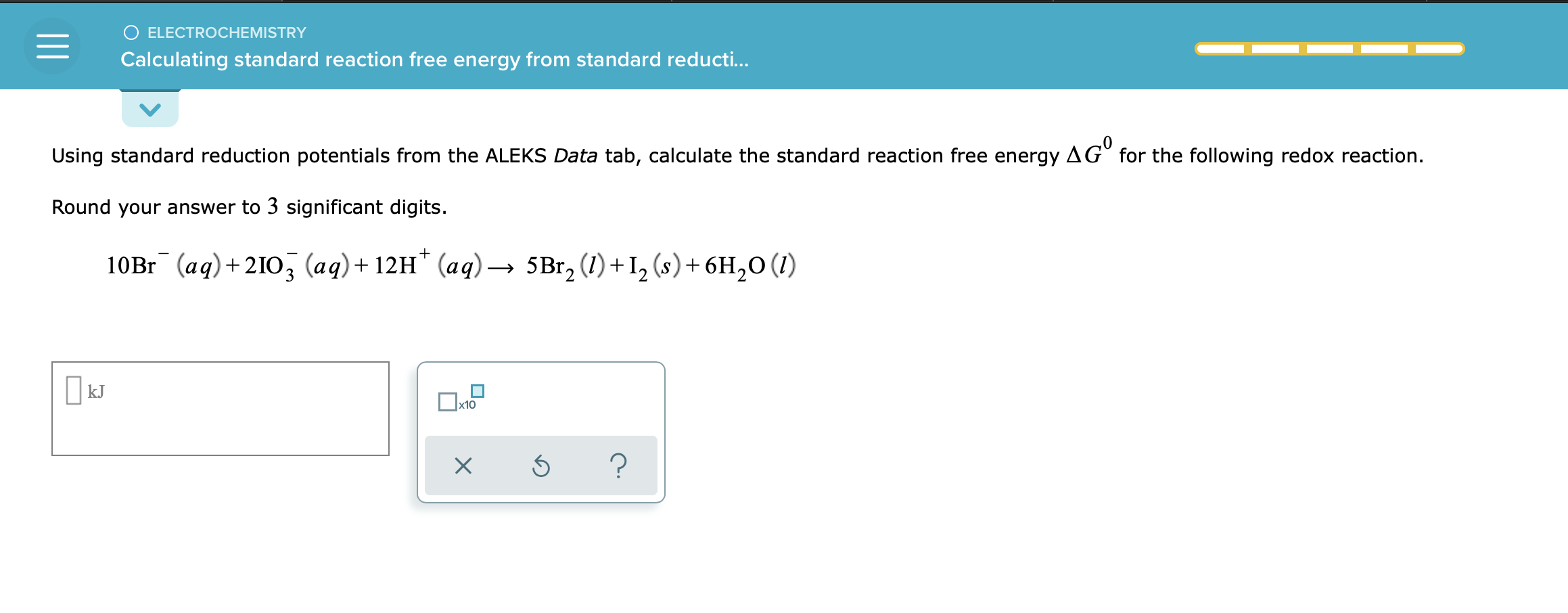 Solved O ELECTROCHEMISTRY Calculating standard reaction free | Chegg.com