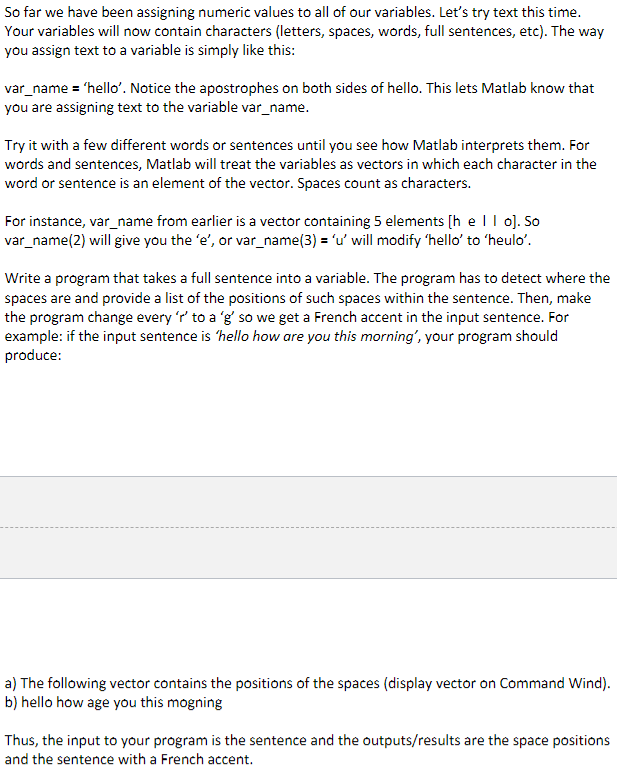 Solved So far we have been assigning numeric values to all | Chegg.com
