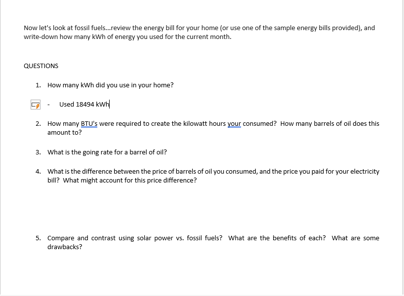 Solved Appendix: Sample electricity bill (2) Questions? | Chegg.com