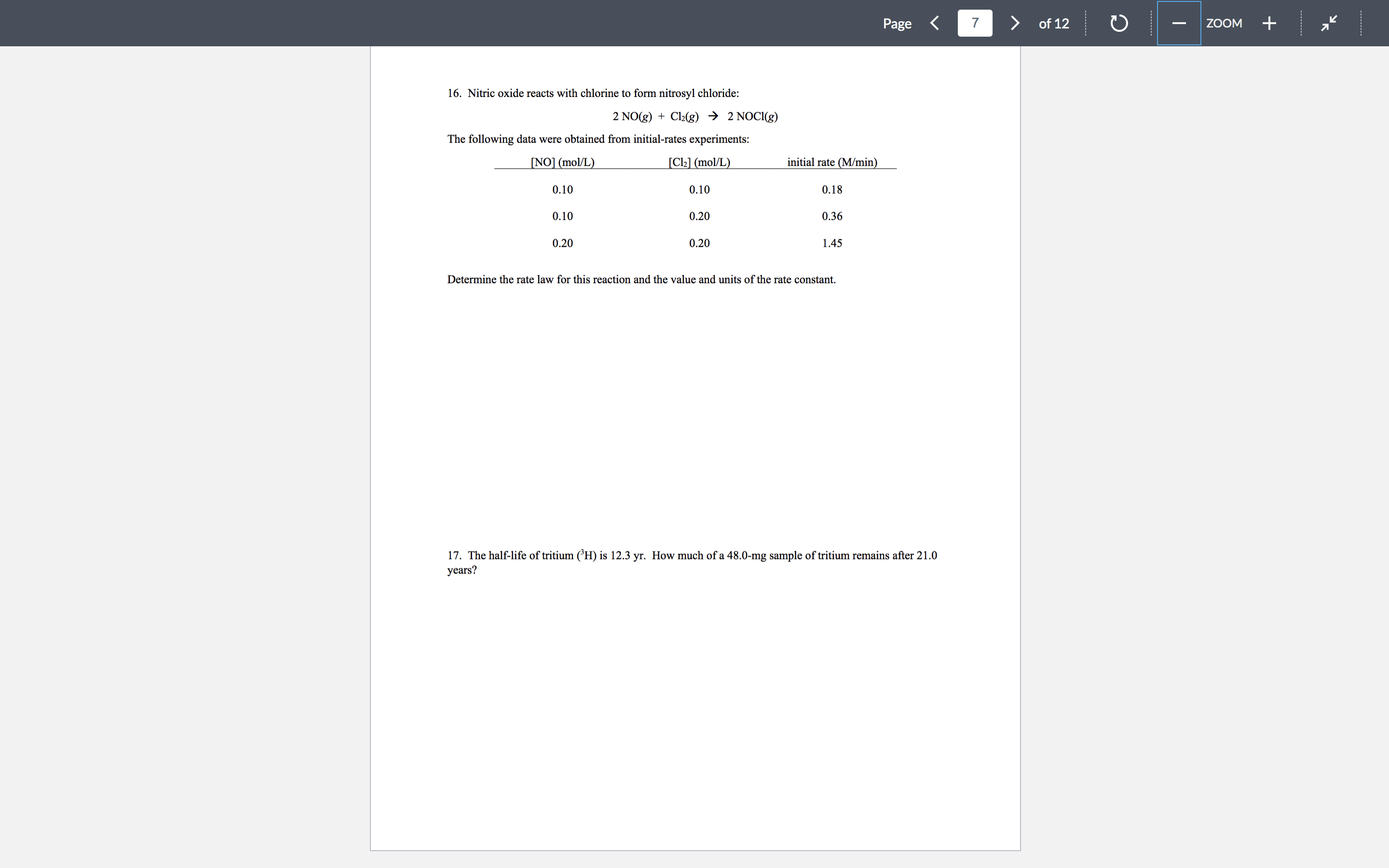 Solved 18a. The graph below is characteristic of a order | Chegg.com