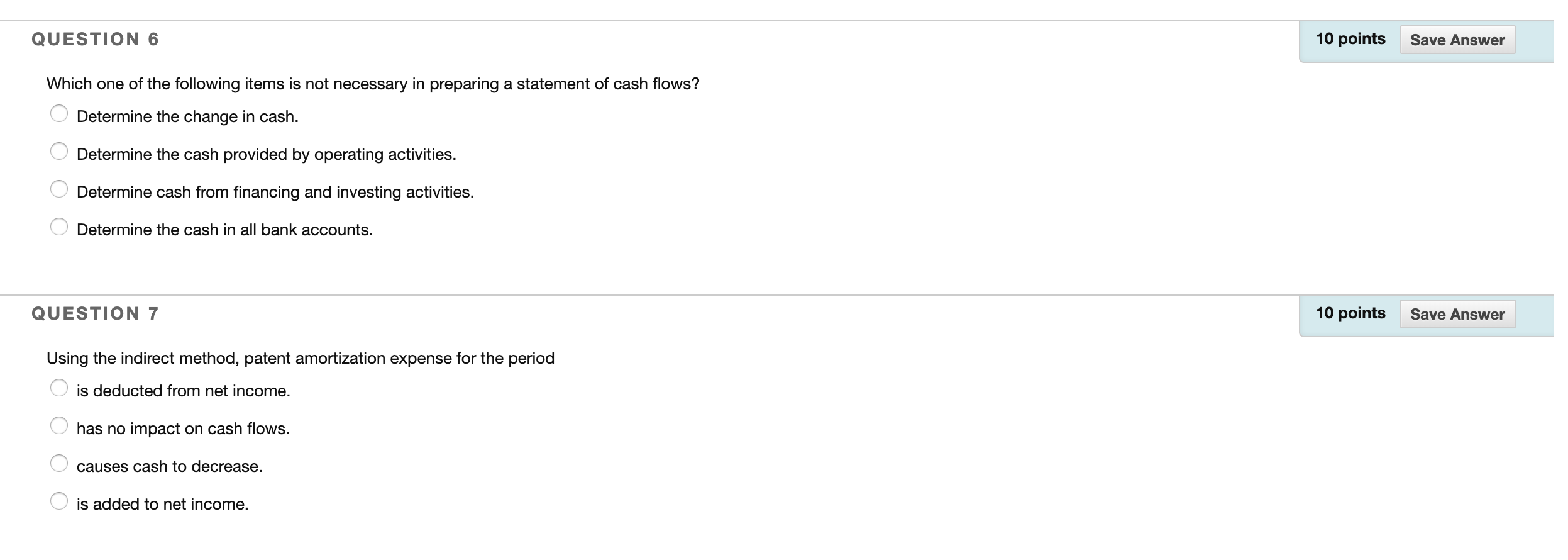 Solved: QUESTION 6 10 Points Save Answer Which One Of The ... | Chegg.com