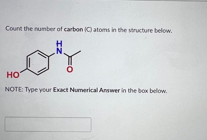 Solved Count the number of hydrogen (H) atoms in the | Chegg.com