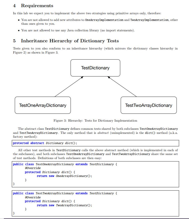 3 Problem: Implementing a Dictionary A dictionary | Chegg.com
