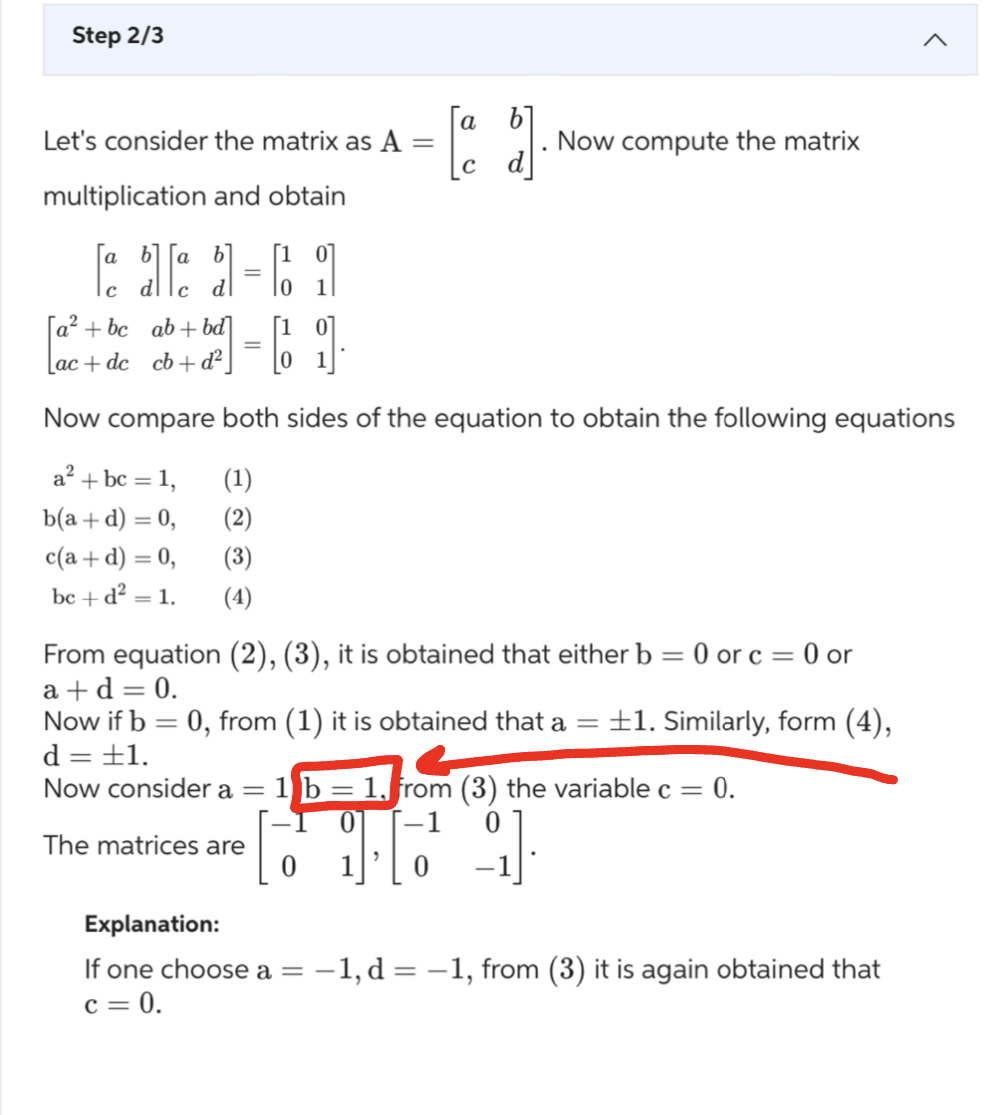 Solved Let's consider the matrix as A=[acbd]. Now compute | Chegg.com