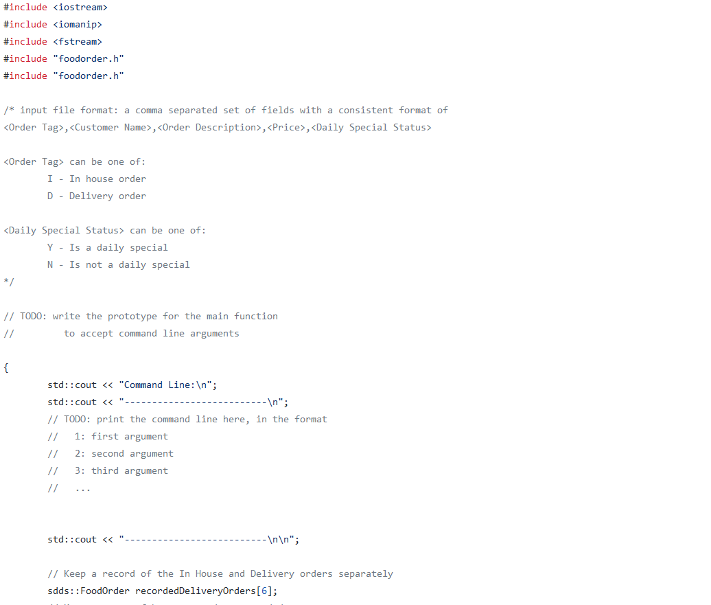 Solved There is a partially provided code which must be done | Chegg.com
