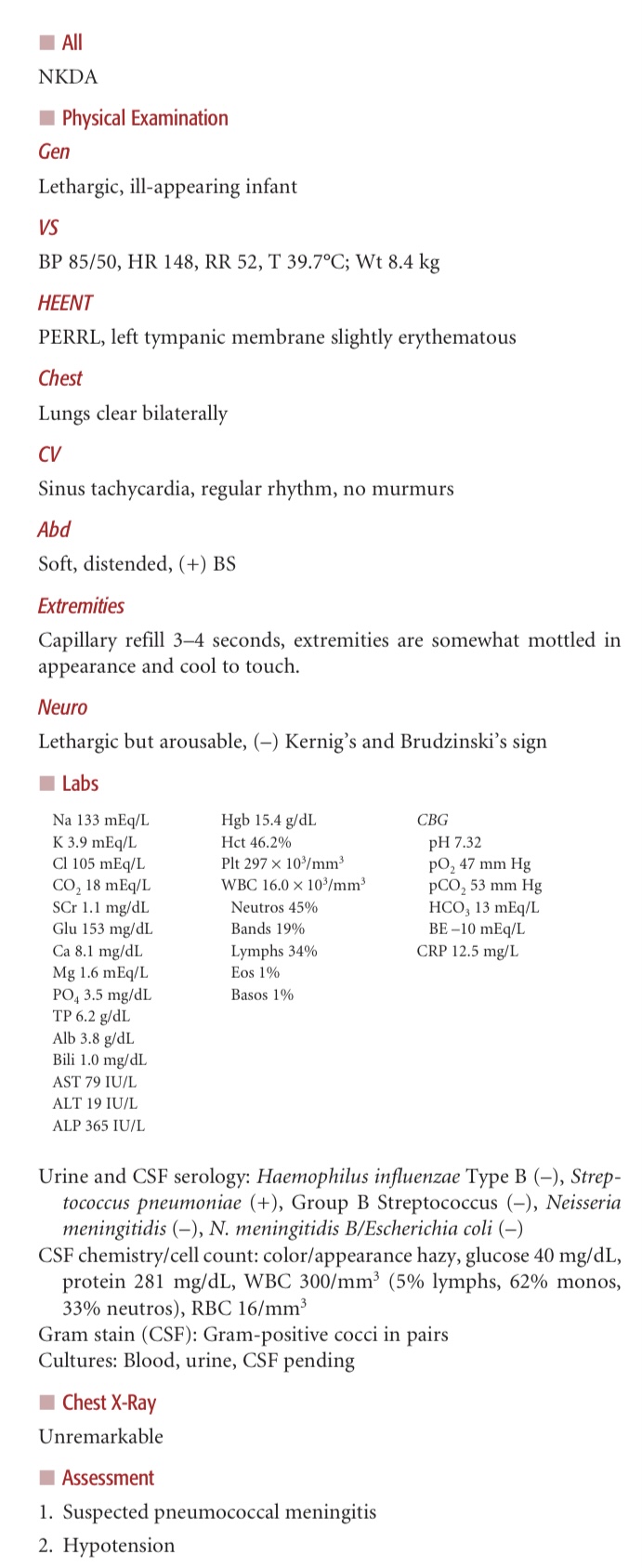 Solved Chief Complaint From mom: "My son has a fever and is | Chegg.com