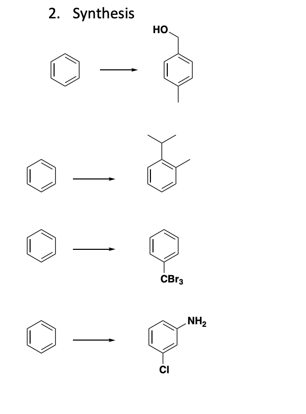 Solved 2. Synthesis НО. CBr3 NH2 CI | Chegg.com
