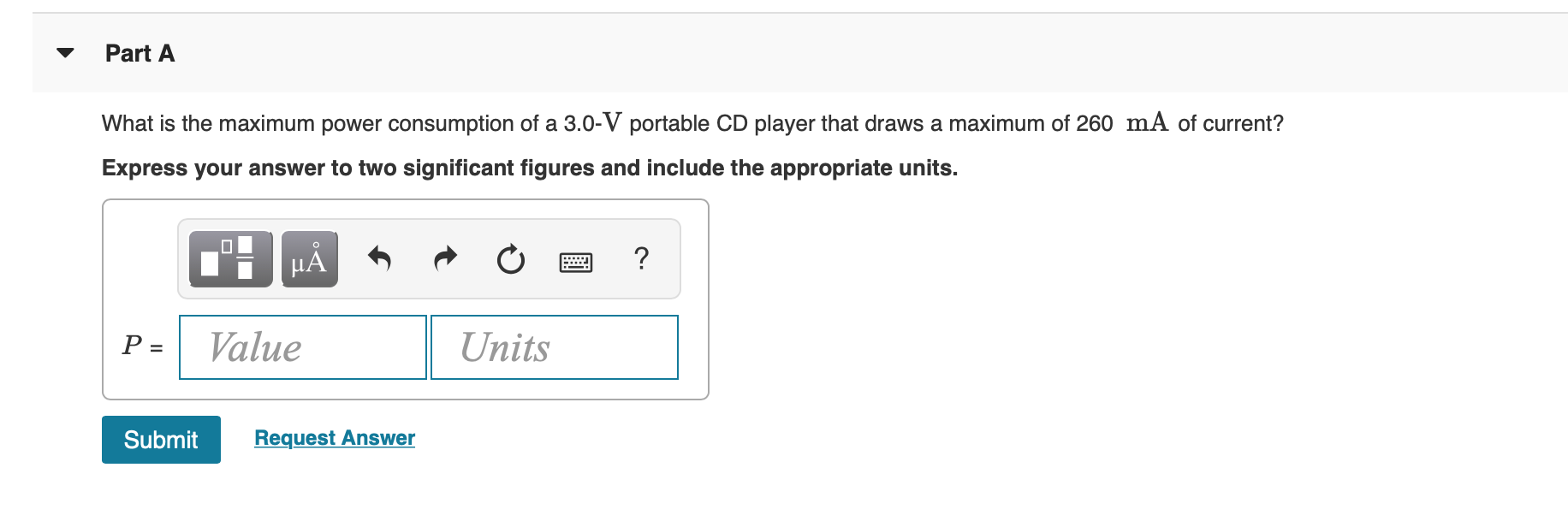 Solved Part A What is the maximum power consumption of a | Chegg.com