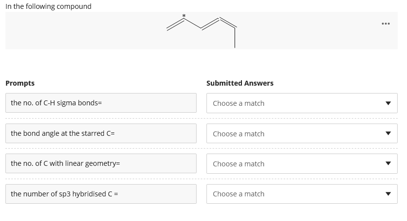 Solved In the following compound Prompts Submitted Answers | Chegg.com