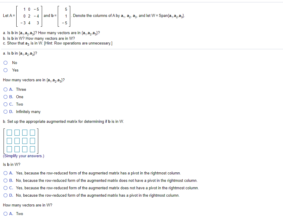 Solved 5 Let A= 10-5 0 2 - 4 -34 3 and b = 1 Denote the | Chegg.com