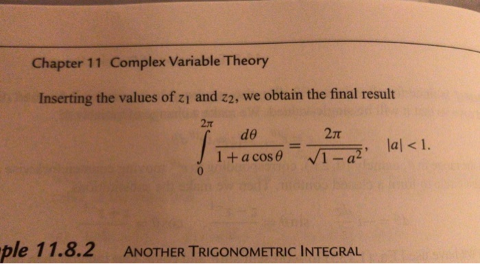 Solved Chapter 11 Complex Variable Theory Inserting the | Chegg.com