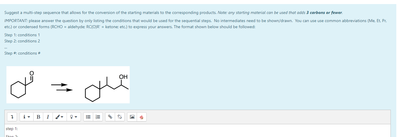 Solved Suggest a multi-step sequence that allows for the | Chegg.com