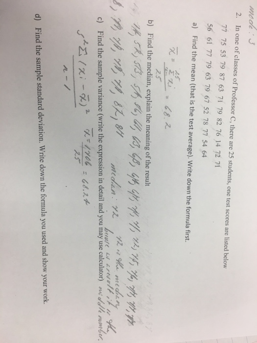 Solved In one of classes of Professor C, there are 25 | Chegg.com