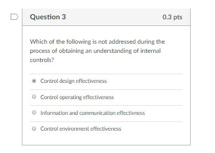 Solved D Question 3 0.3 pts Which of the following is not | Chegg.com