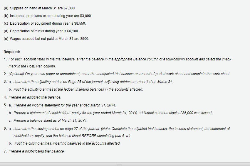 Solved The data needed to determine year-end adjustments are | Chegg.com