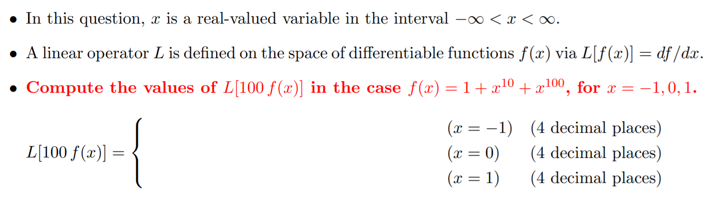 Solved • In this question, x is a real-valued variable in | Chegg.com