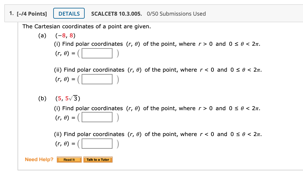 Solved 1. [-14 Points] DETAILS SCALCET8 10.3.005.0/50 | Chegg.com