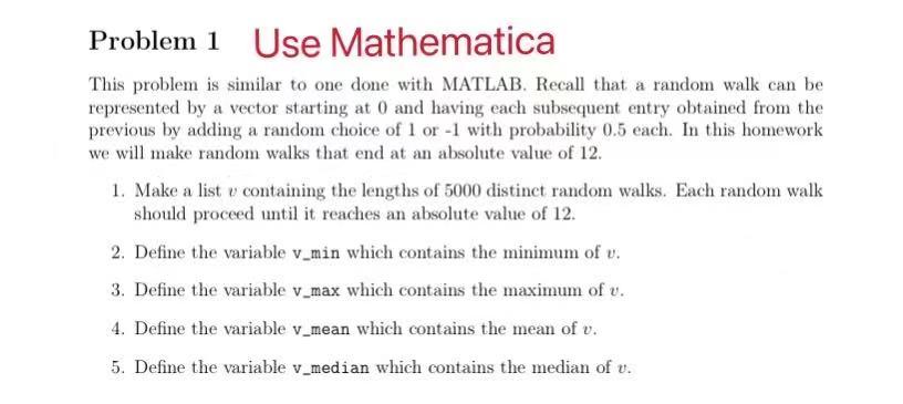 Solved Problem 1 Use Mathematica This problem is similar to | Chegg.com