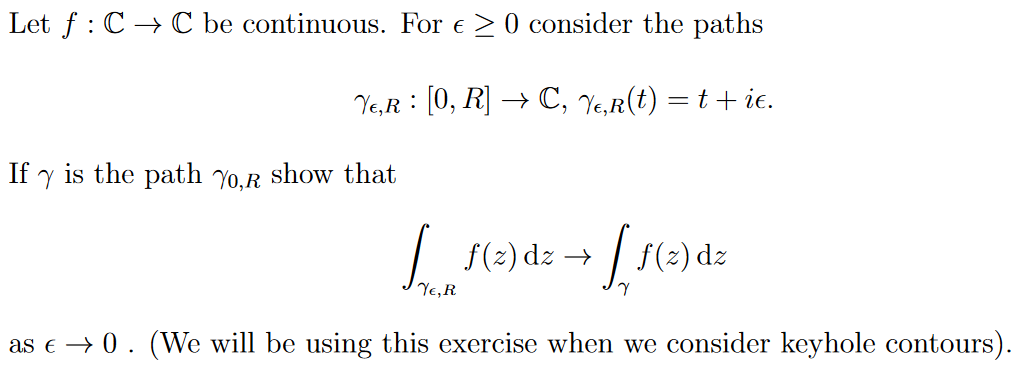Solved Let f:C→C be continuous. For ϵ≥0 consider the paths | Chegg.com