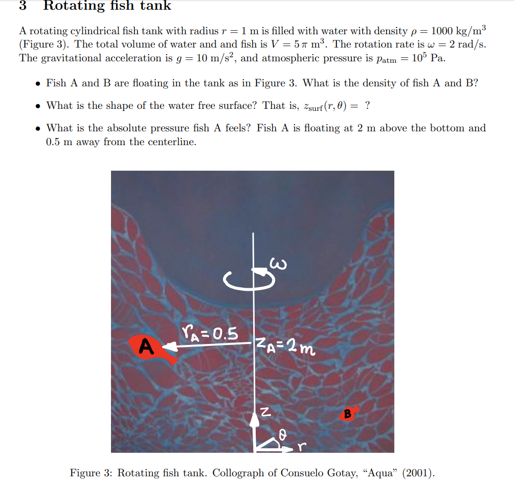 3 Rotating fish tank A rotating cylindrical fish tank | Chegg.com