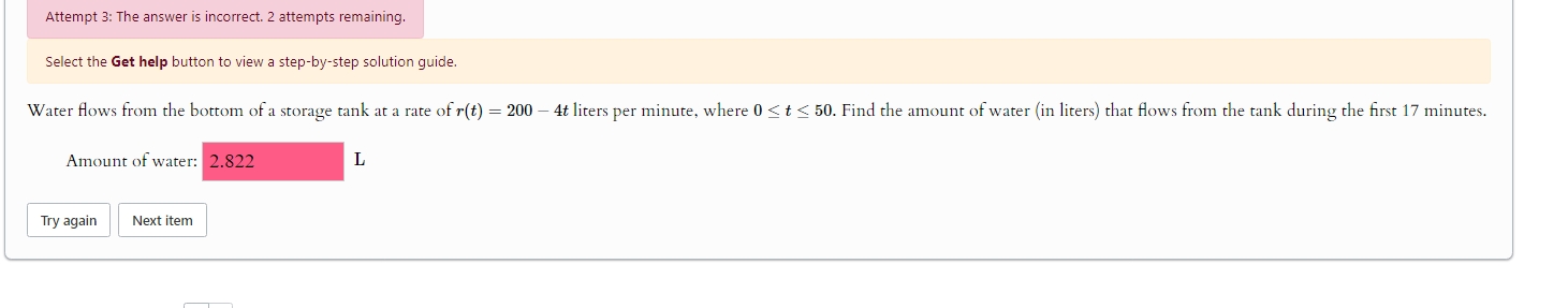 Solved Attempt 3: The answer is incorrect. 2 ﻿attempts | Chegg.com