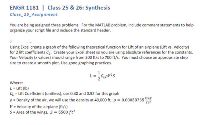 Solved Engr 1181 Class 25 And 26 Synthesis Class 