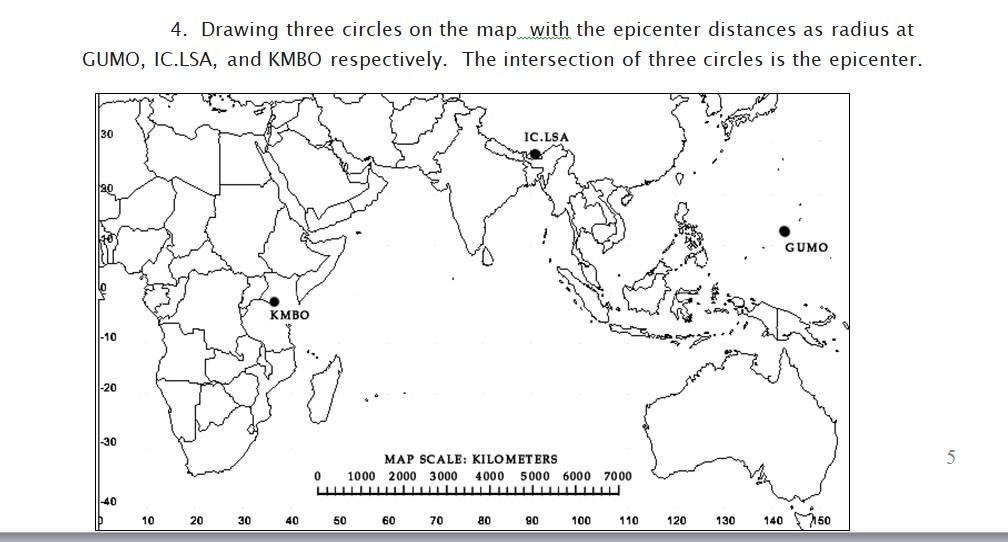4. Drawing three circles on the map with the | Chegg.com