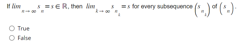 Solved The upper limit of a bounded sequence (sn) is the | Chegg.com