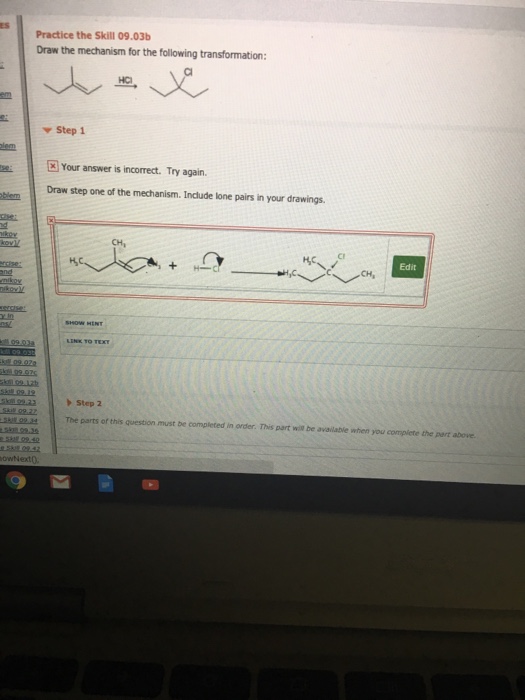 Solved Practice the Skill 09.03b Draw the mechanism for the | Chegg.com