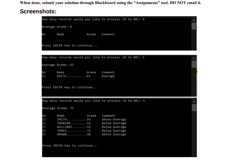 Solved Output: This is how it should look like when you run | Chegg.com