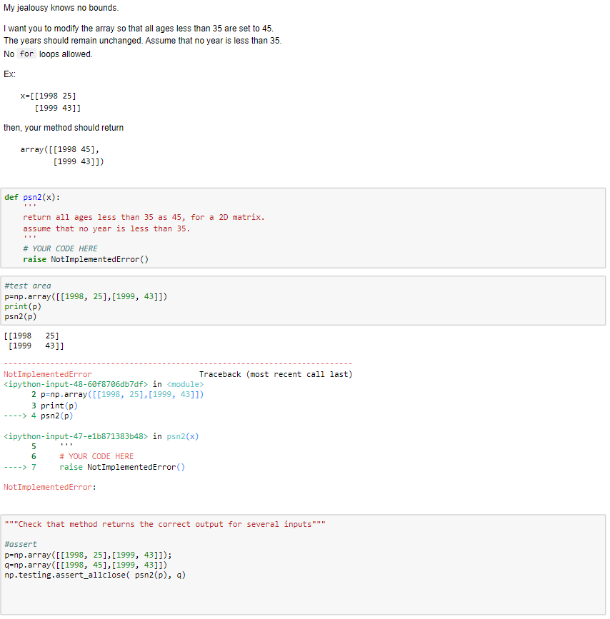 Solved My jealousy knows no bounds. I want you to modify the | Chegg.com