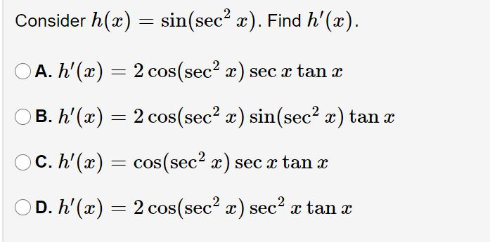 Solved Consider v(x) = csc x + sec x. Find v' (x). CSC X | Chegg.com