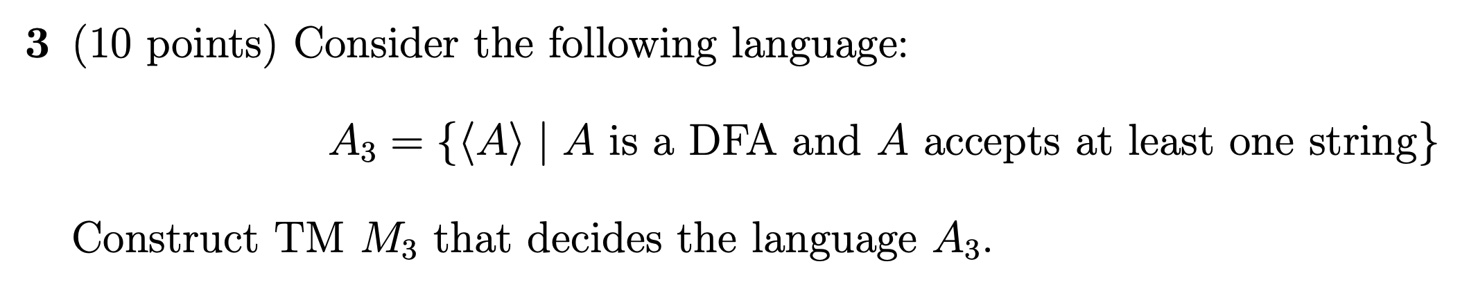 Solved 3 (10 points) Consider the following language: | Chegg.com Solved 3 (10 points) Consider the following language: | Chegg.com