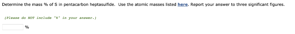 Solved Determine the mass % of S in pentacarbon | Chegg.com