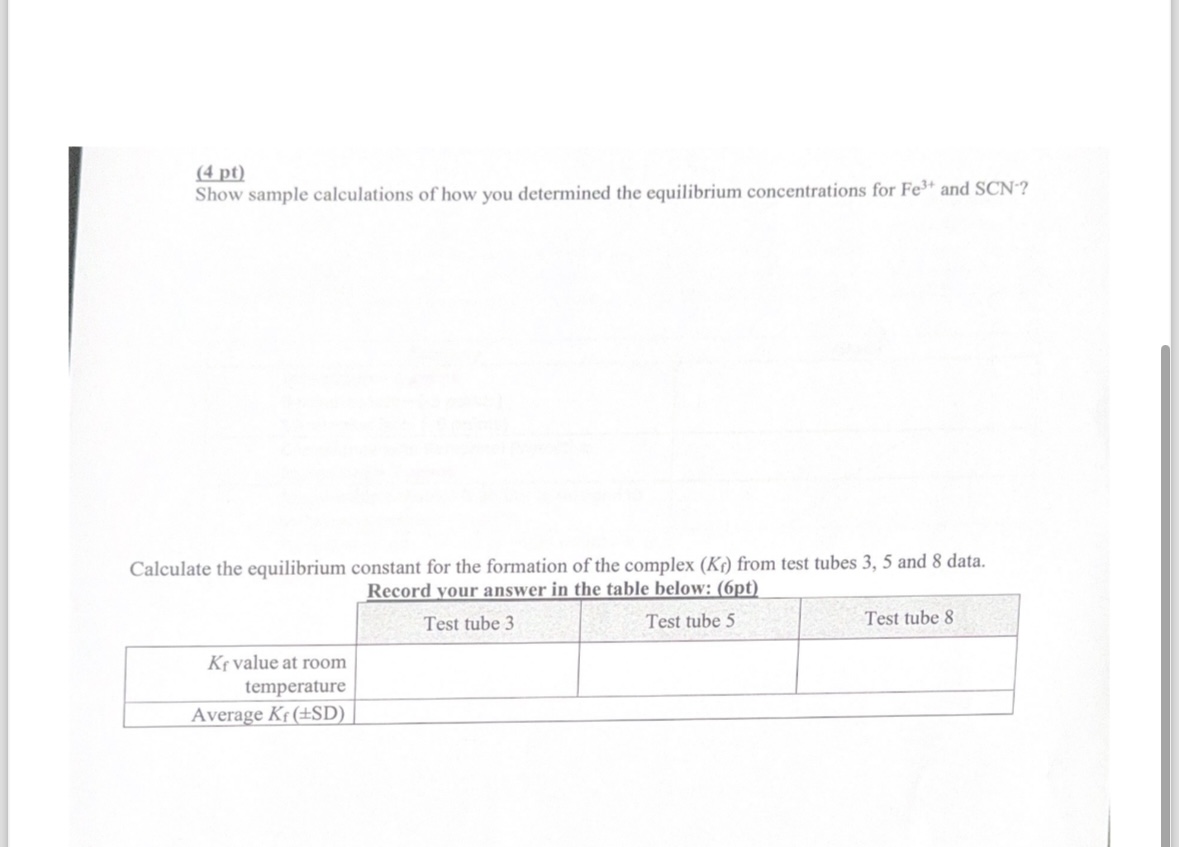 Solved - Molarity of the Fe3+ solution (to 3 significant | Chegg.com