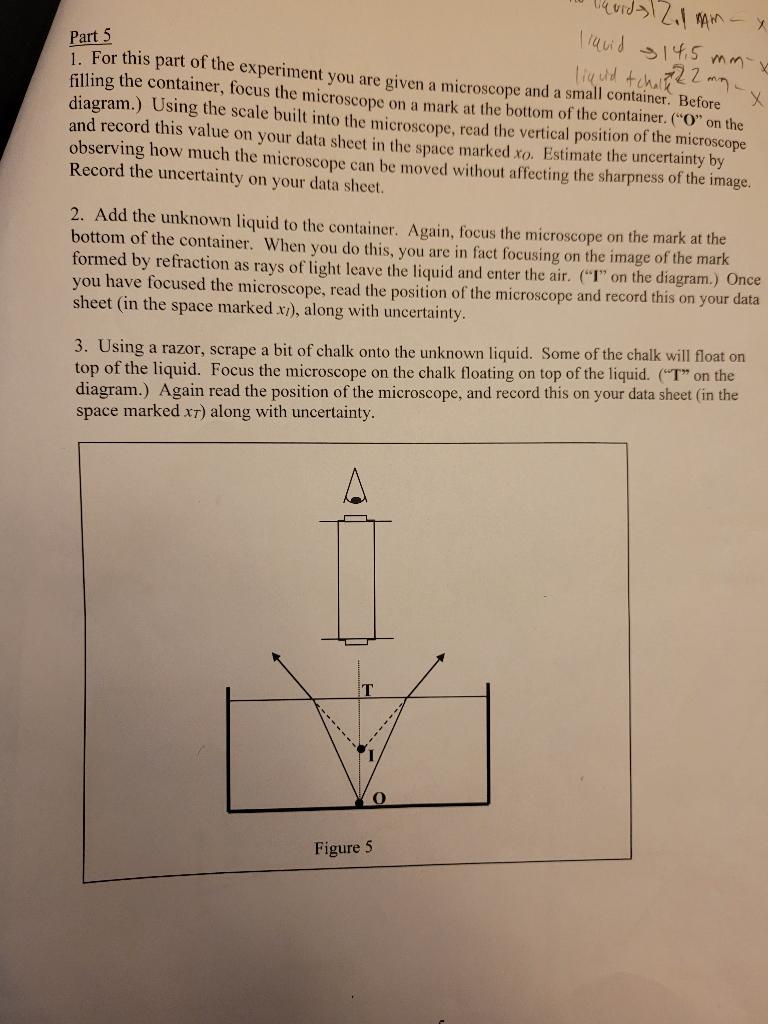 [Refraction Lab] You only have to solve 5a and 5b. | Chegg.com