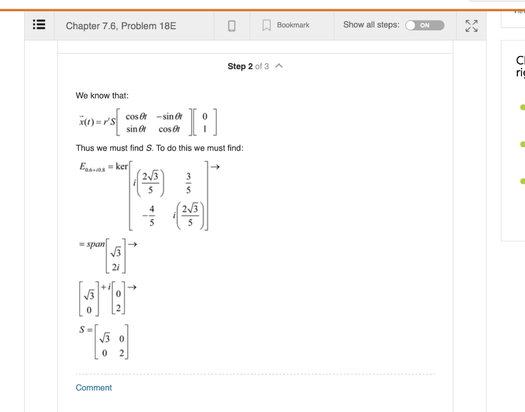 Solved can you please show me how to find the kernel of this | Chegg.com