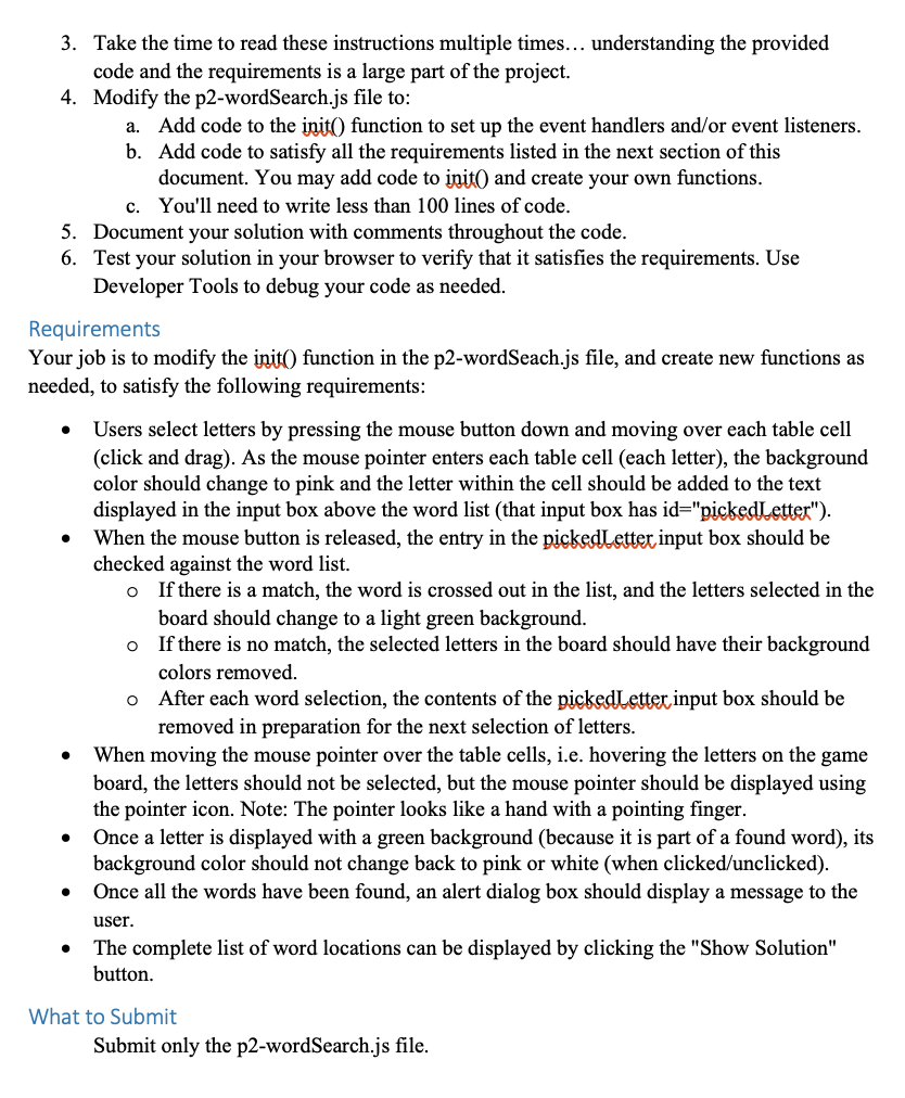 Solved project 2 – JavaScript Introduction In this project | Chegg.com