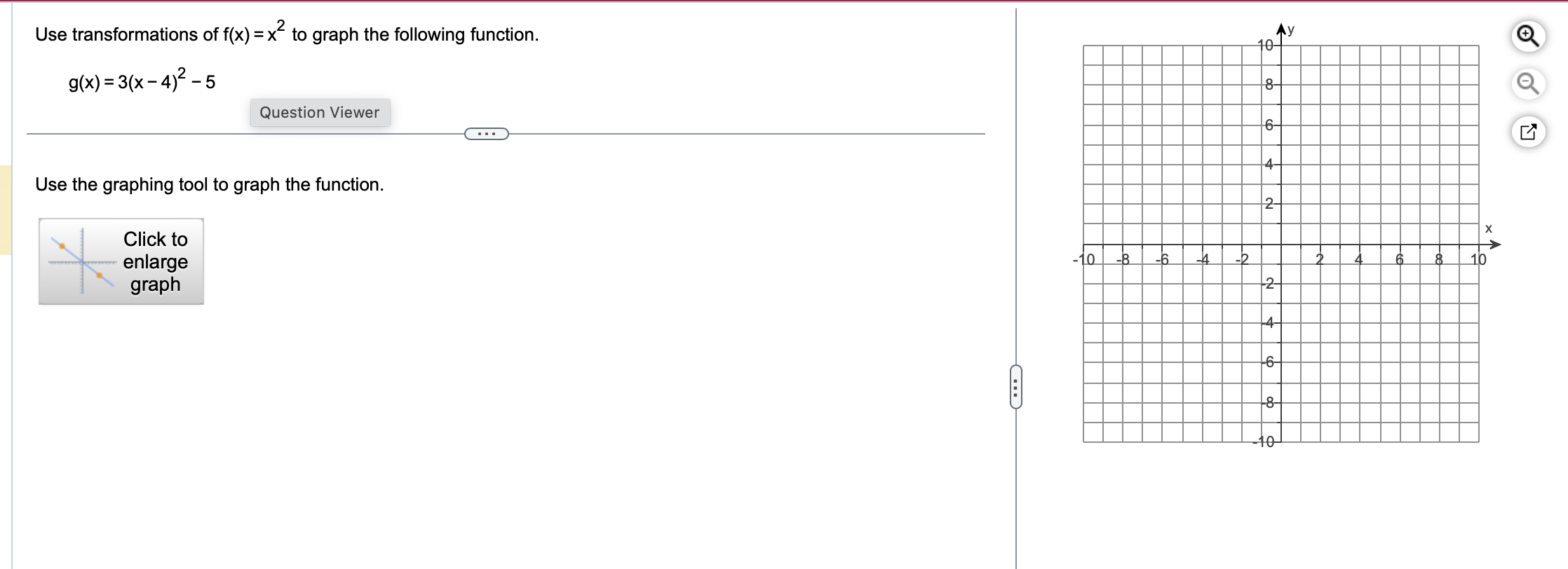 Solved Use transformations of f(x)=x2 to graph the | Chegg.com Solved Use transformations of f(x)=x2 to graph the | Chegg.com