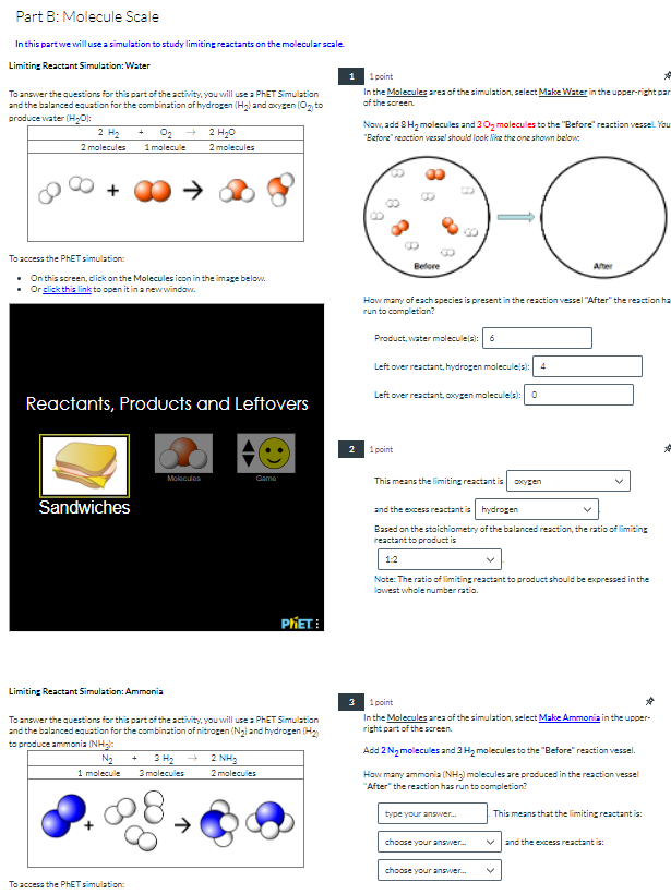 Solved Part B: Molecule Scale In this part we will use a | Chegg.com