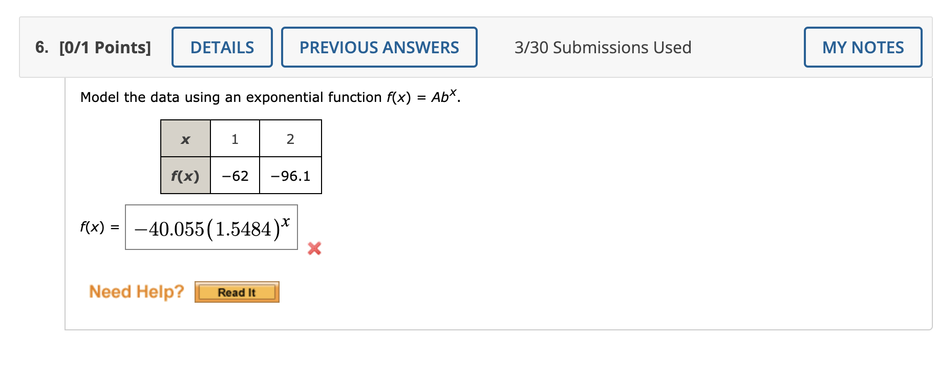 Solved Use your calculator to complete the table for | Chegg.com