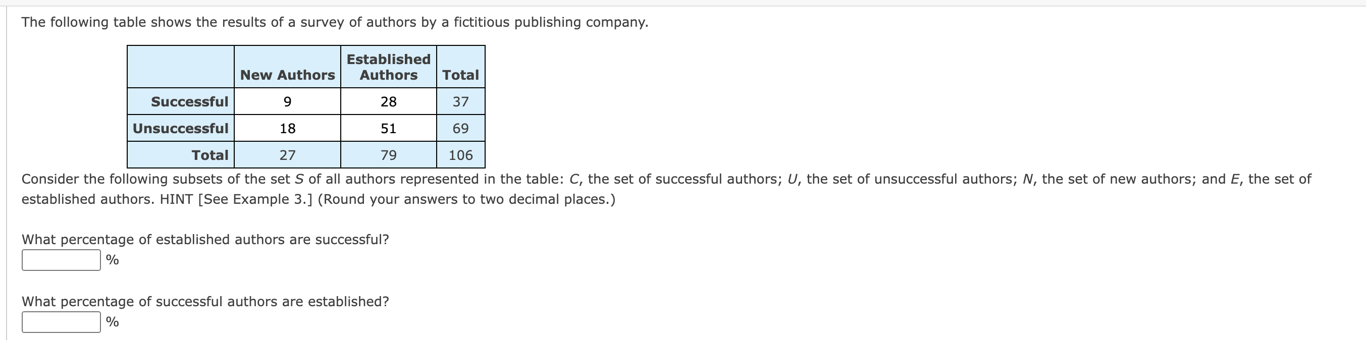 established authors. HINT [See Example 3.] (Round | Chegg.com