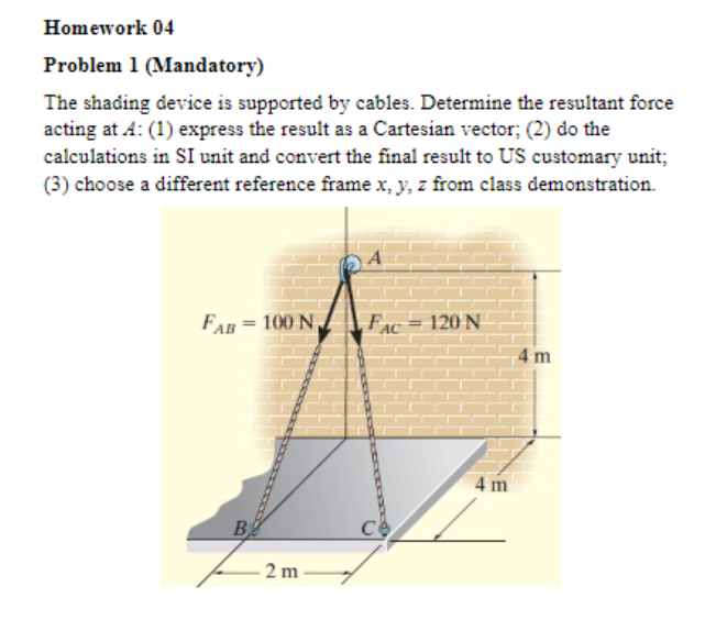 Solved Homework 04 Problem 1 (Mandatory) The shading device | Chegg.com