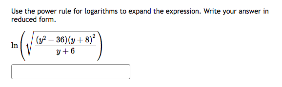Solved by an EXPERT Use the power rule for logarithms to ﻿expand the | Chegg.com