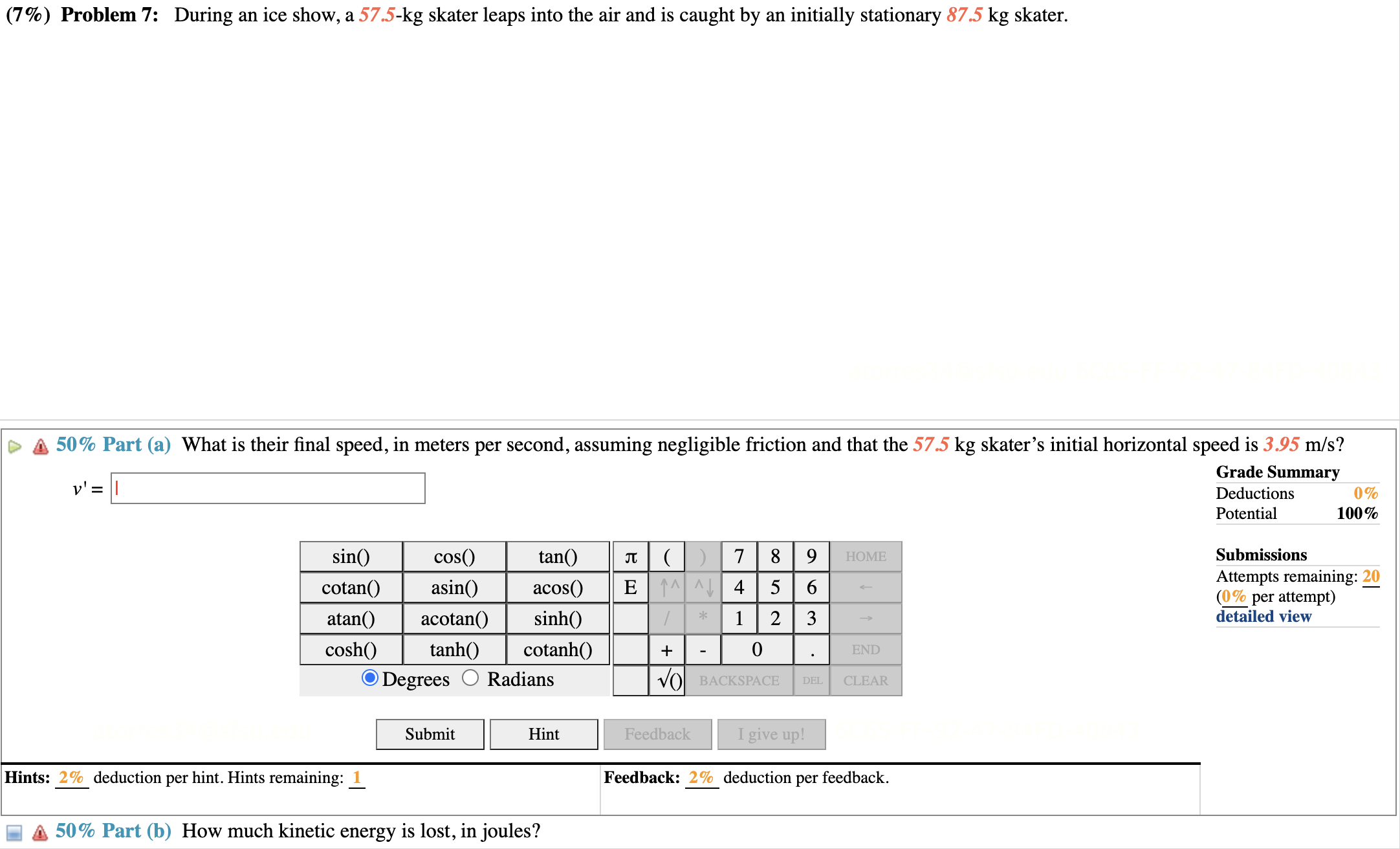 Solved \begin{tabular}{ll|l} \hline Hints: & deduction per | Chegg.com